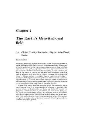 Chapter 5 geo physics - Geodynamics notes in class - Chapter 5 ...