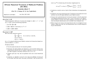 Exercise 1 - Efficient Numerical Treatment of Multiscale Problems - Efficient Numerical ...