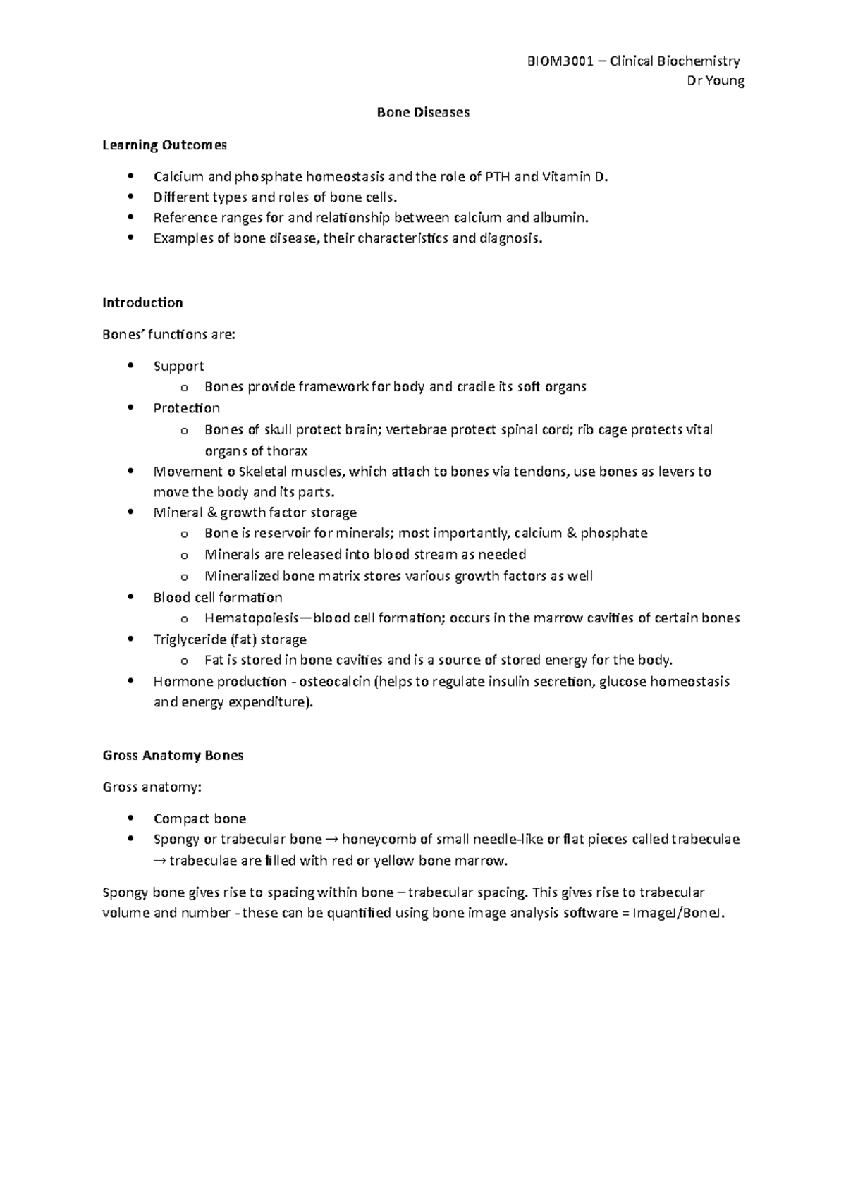 Bone Diseases - Extensive lecture notes. - Dr Young Bone Diseases ...