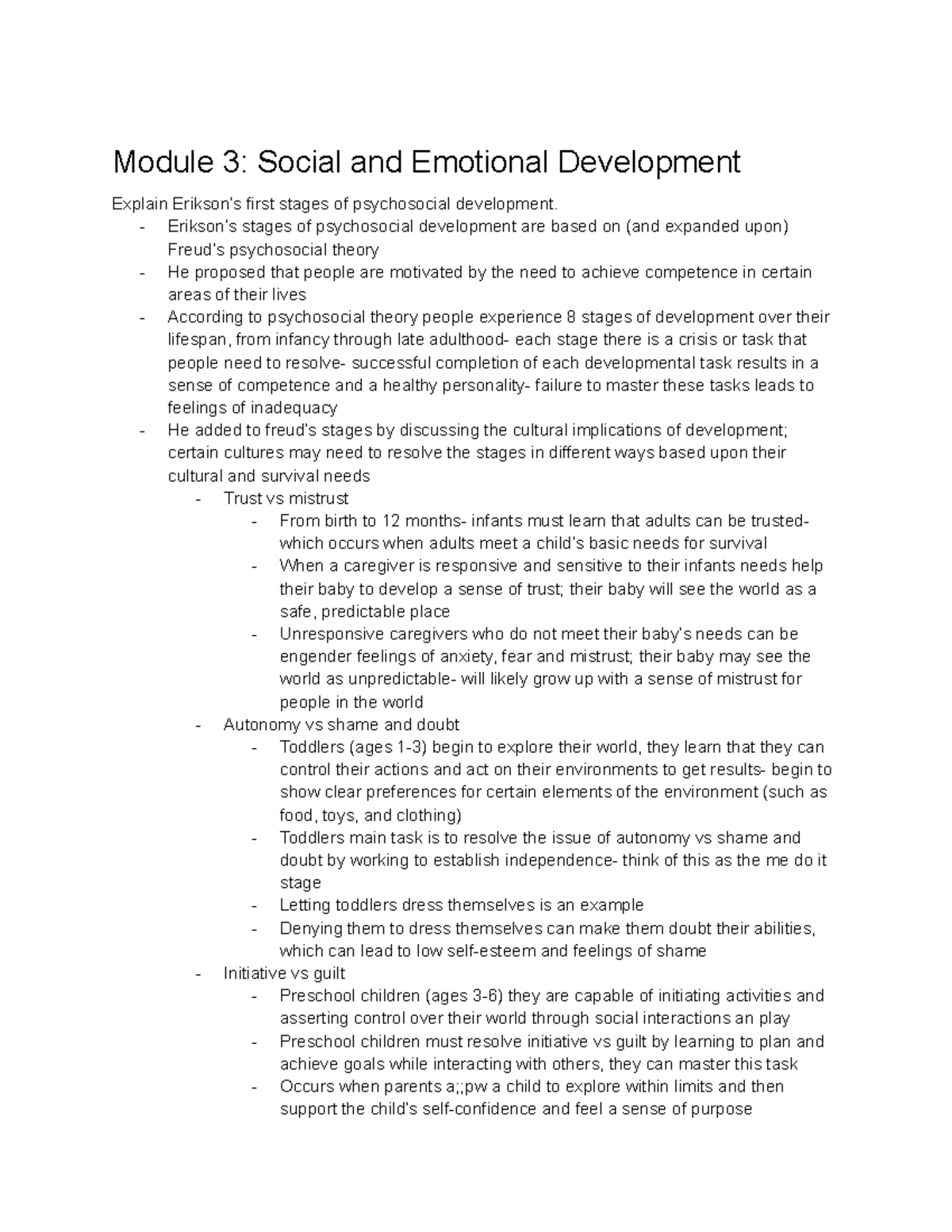 Module 3 7b Module 3 Social And Emotional Development Explain