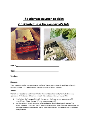 The Handmaids Tale context knowledge organiser 1 - The Handmaid’s Tale ...
