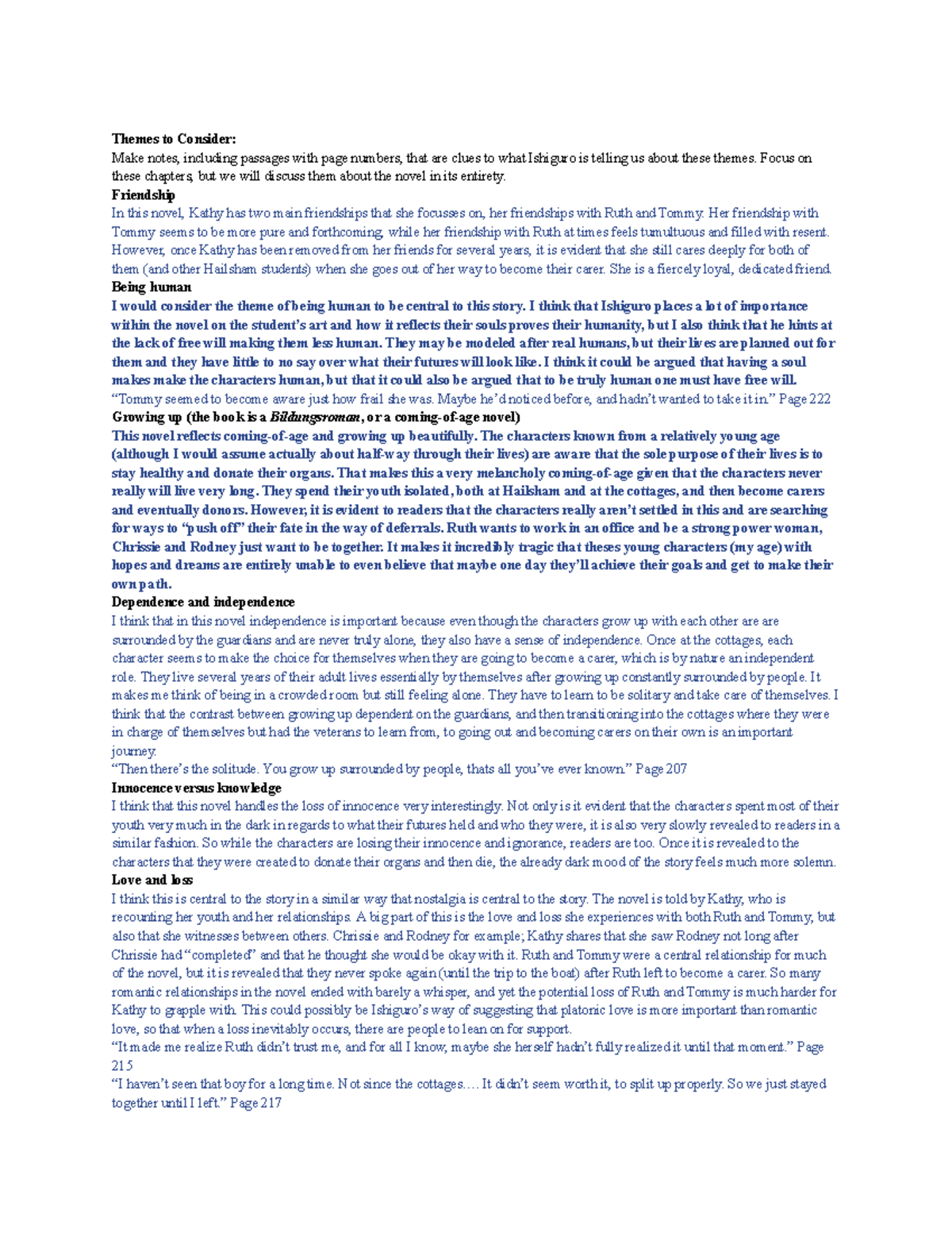 NLMG themes - Notes from lecture and readings. - Themes to Consider ...