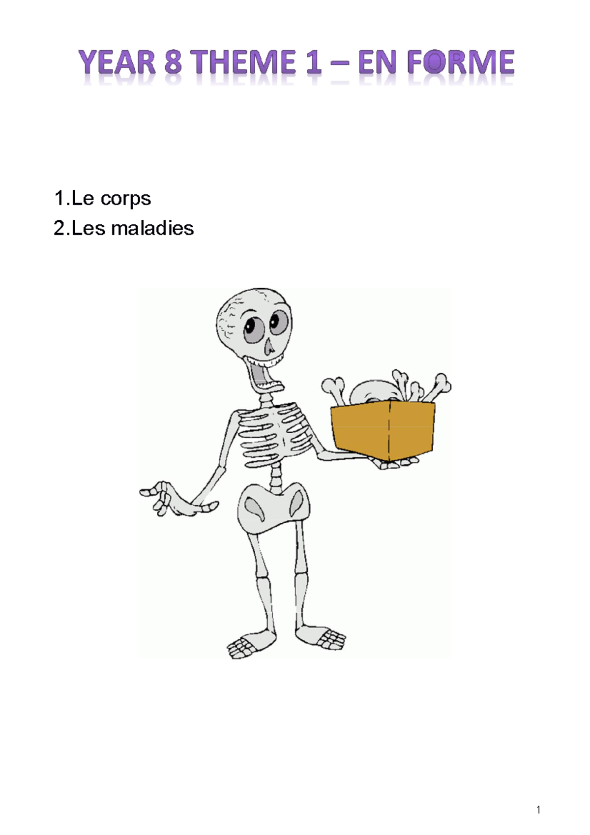 Body-and-illness-workbook my version - 1 corps 2 maladies 1 Nom : Task ...