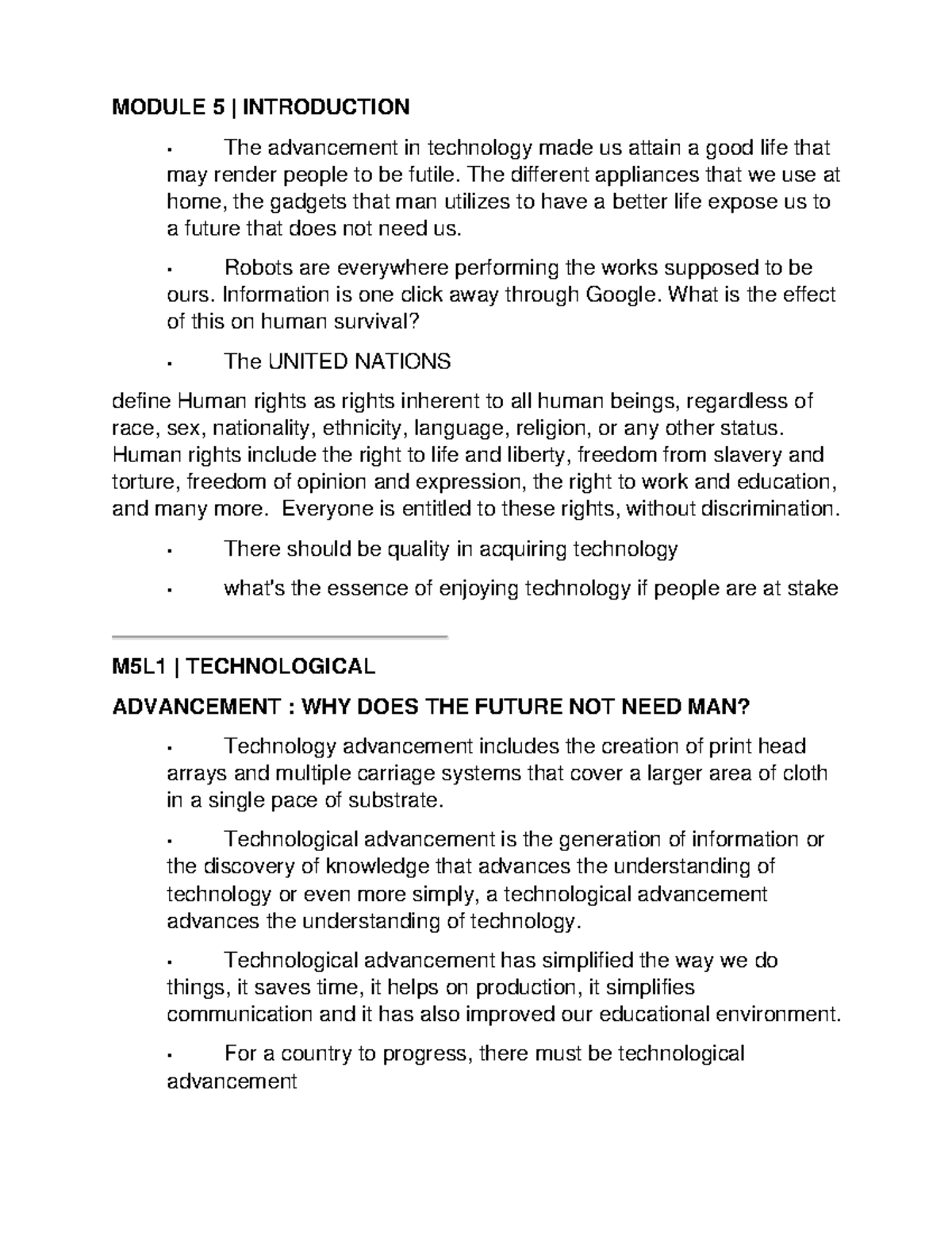 Module 5 STS - Lecture notes 5 - MODULE 5 | INTRODUCTION The ...