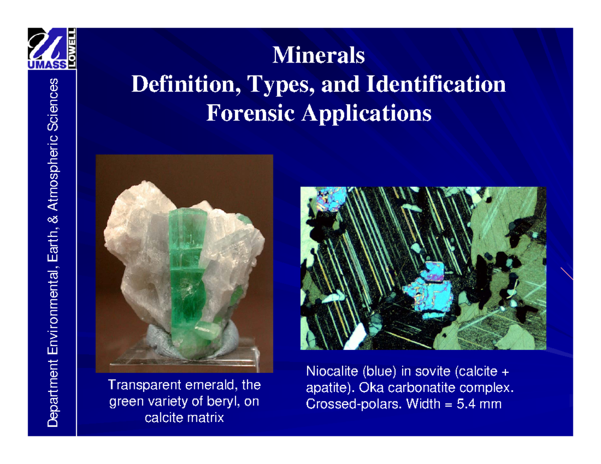 Minerals - Minerals Definition, Types, and Identification Forensic ...