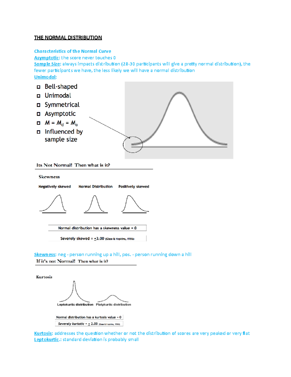 THE Normal Distribution KINE3P08 - THE NORMAL DISTRIBUTION ...