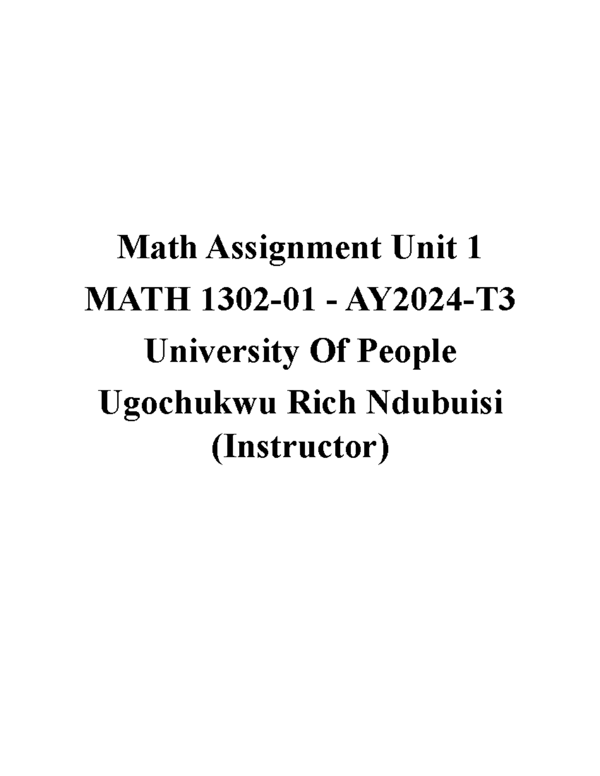 Math Assignment Unit 1 - Let's define sets A and B as follows: A: Set of people who got jobs in ...