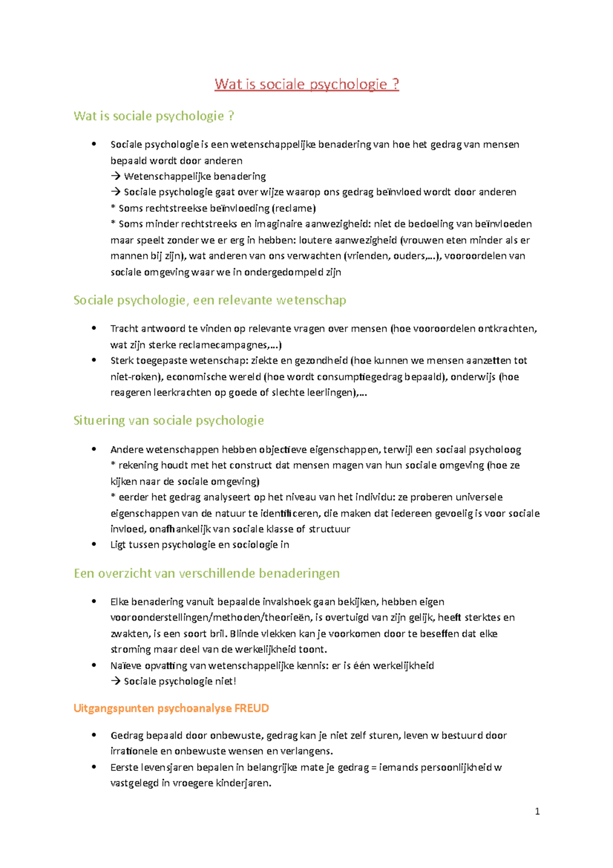 Soc psycho - Wat is sociale psychologie? Wat is sociale psychologie ...