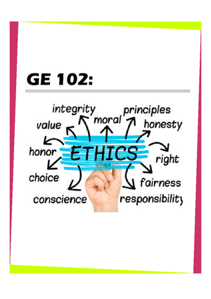 Topic 3 ethical inquiry - HANDOUT FOR GE 102 – ETHICS TOPIC 3: Ethics ...