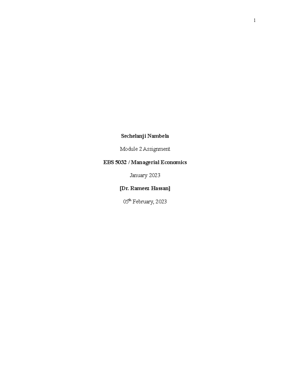 Sechelanji Nambela - Module 2 Assignment - Sechelanji Nambela Module 2 ...