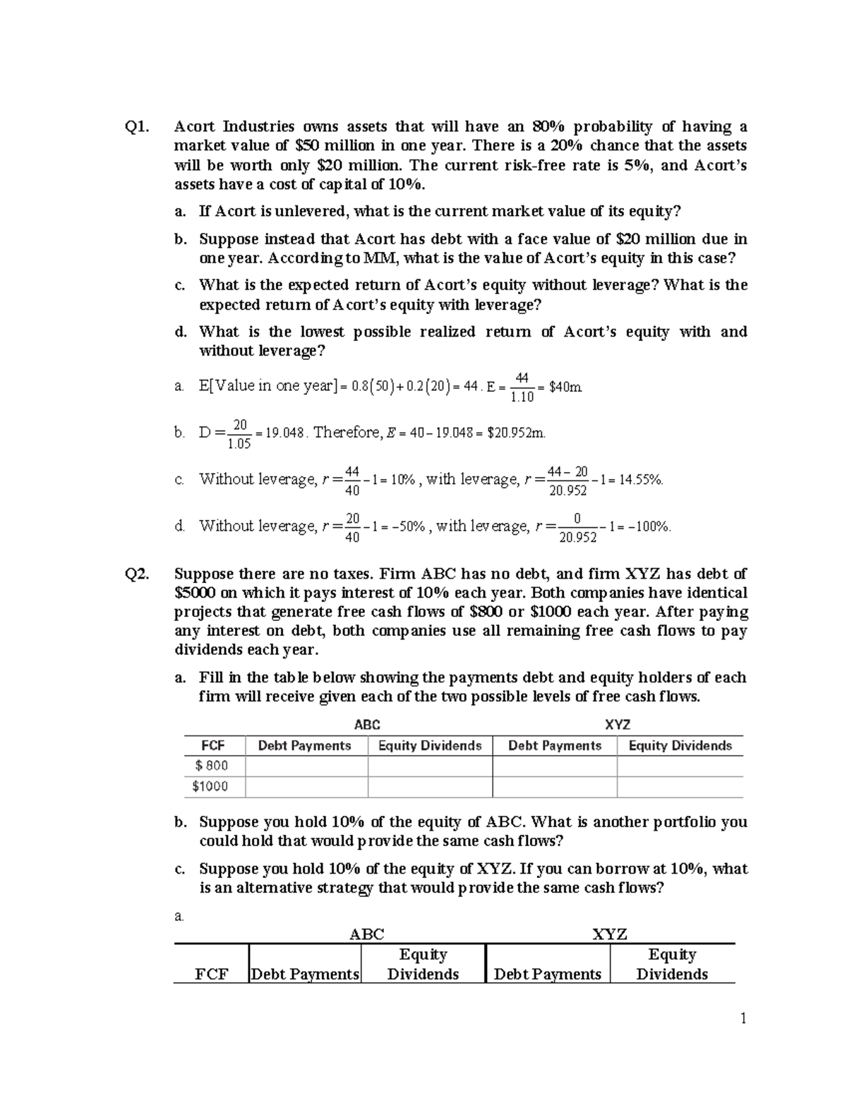 Additional Practice Questions Week 1 merged Q1 Acort Industries additional-practice-questions-week-1-merged-q1-acort-industries