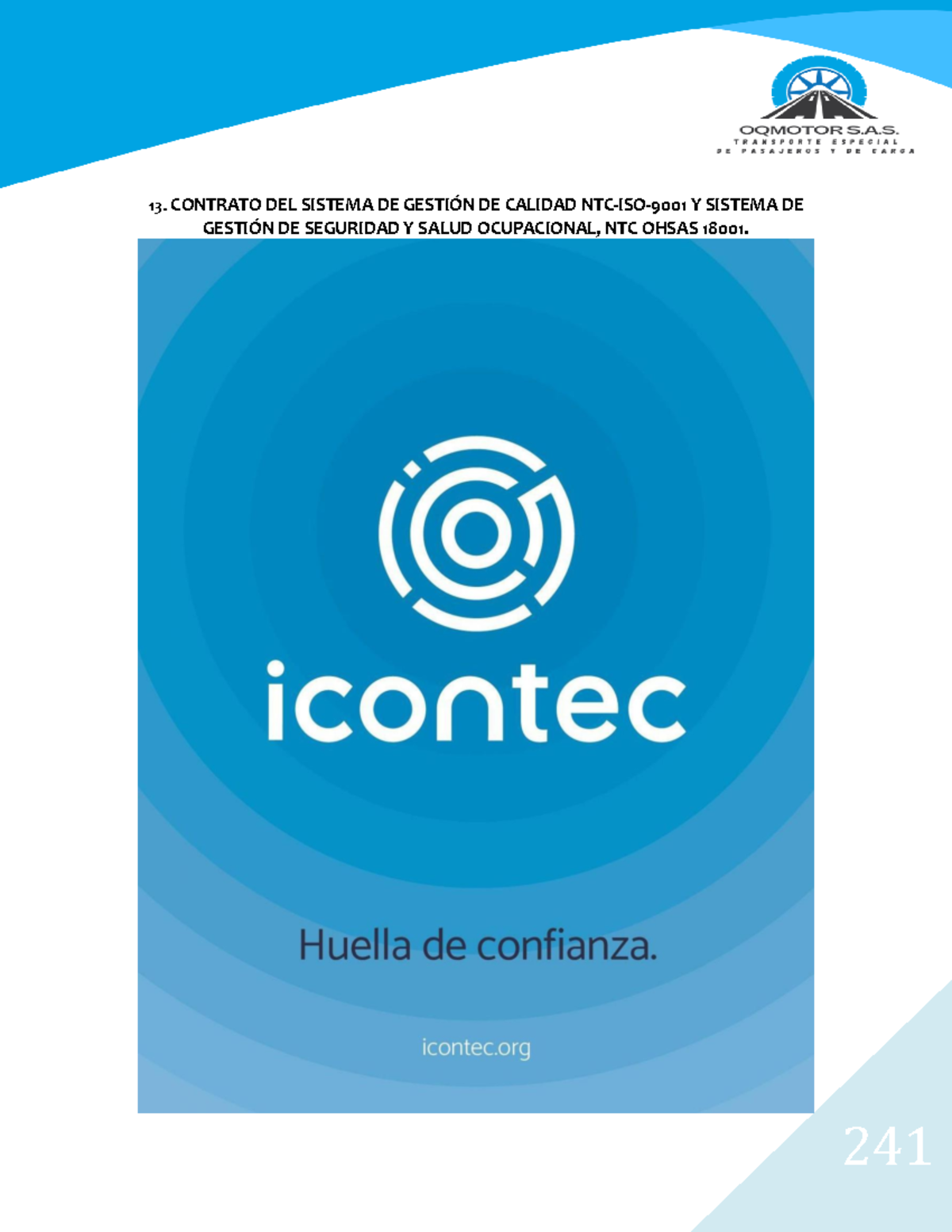 Punto 13 - mnmnn - Teoria del aprendizaje - CONTRATO DEL SISTEMA DE ...