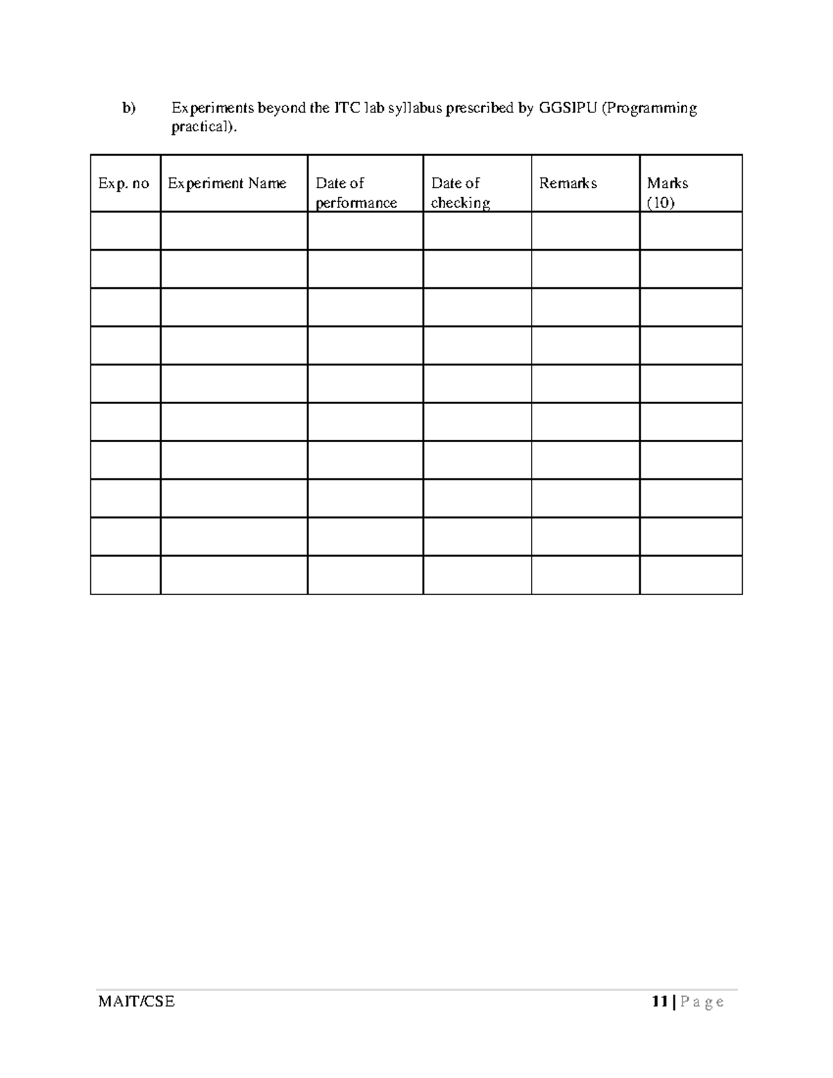 Lab manual-Fundamental Of Computers - MAIT/CSE 11 | P a g e b ...