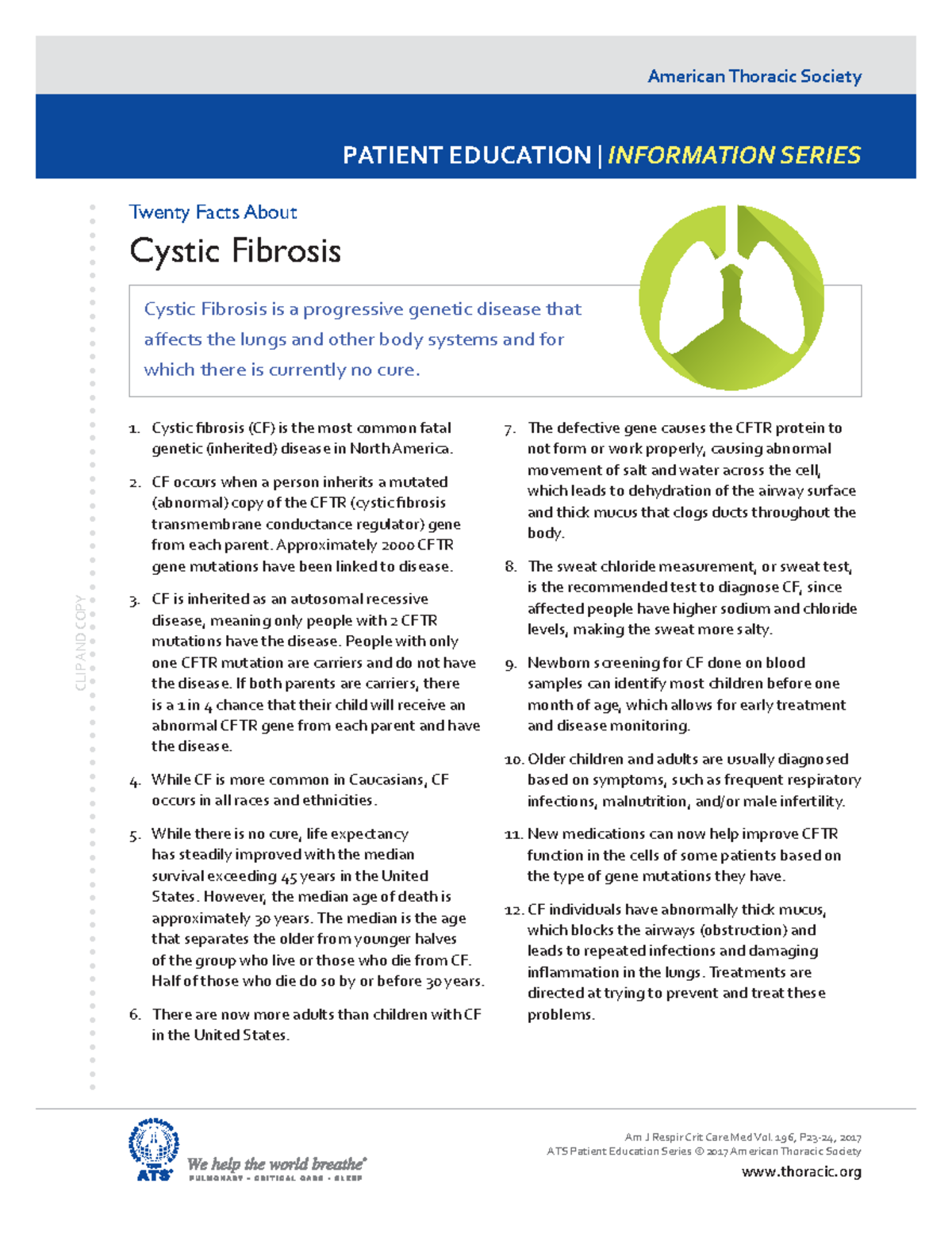 2017-twenty-facts-about-cystic-fibrosis - American Thoracic Society ...