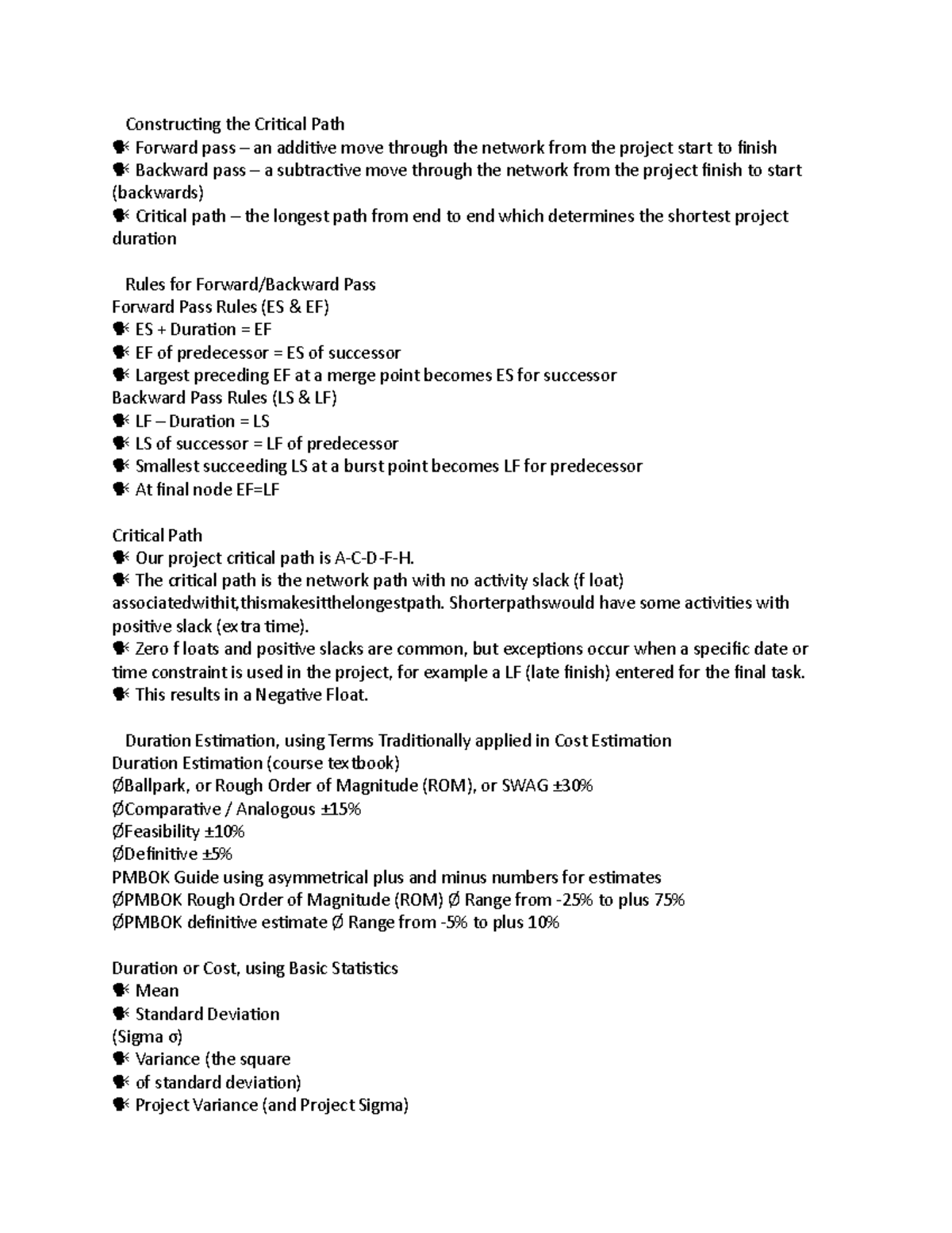 M4 - Constructing the Critical Path - Constructing the Critical Path ...
