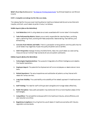 Four Steps Tool - Task 3 Final example - WGU's Four-Step Tool (based on ...