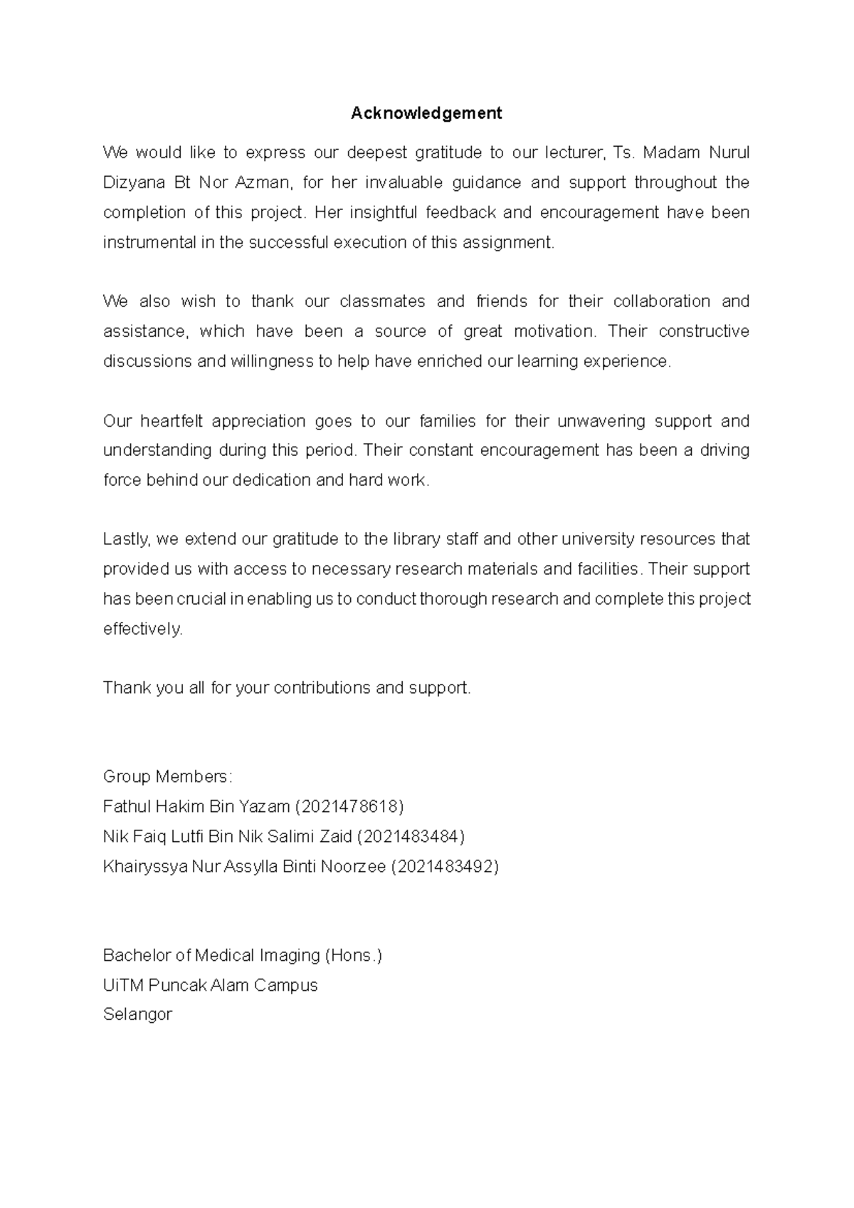 Group 1 MRD 640 Manuscript - Acknowledgement We would like to express ...