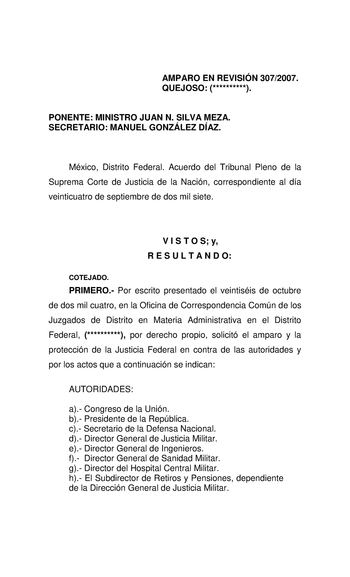 MÉX11-Sentencia - edeee - QUEJOSO: (**********). PONENTE: MINISTRO JUAN ...