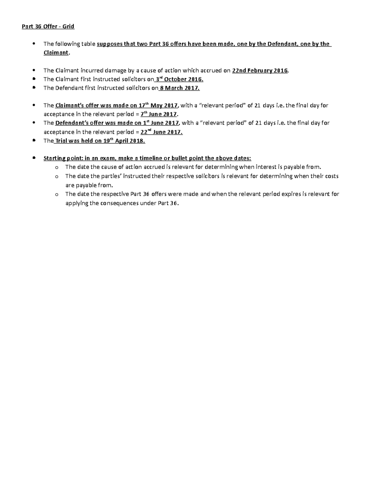 6. Part 36 Consequences - Grid - Part 36 Offer - Grid The following ...