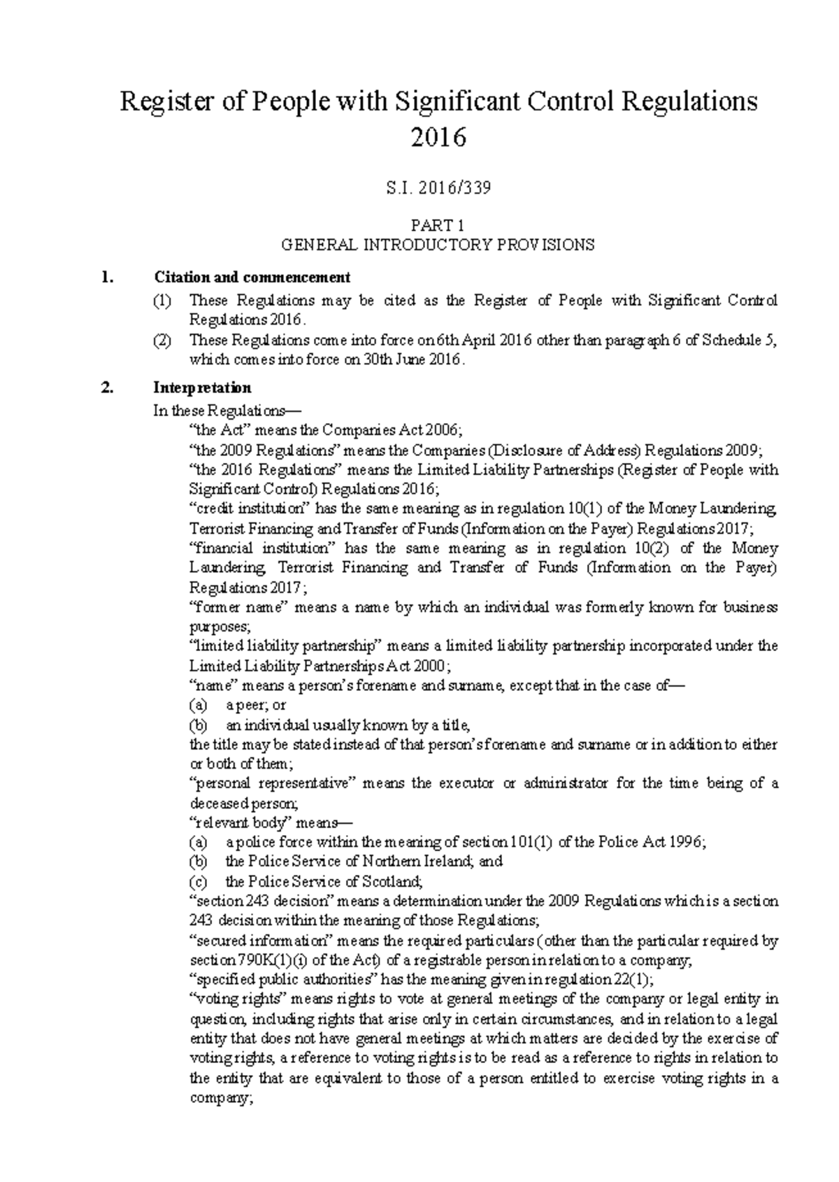 Chapt 09 - Register of People with Significant Control Regulations 2016 ...