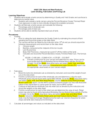 Lamb Grading - Lamb Carcass Evaluation Bernie O’Rourke, Ron Russell ...