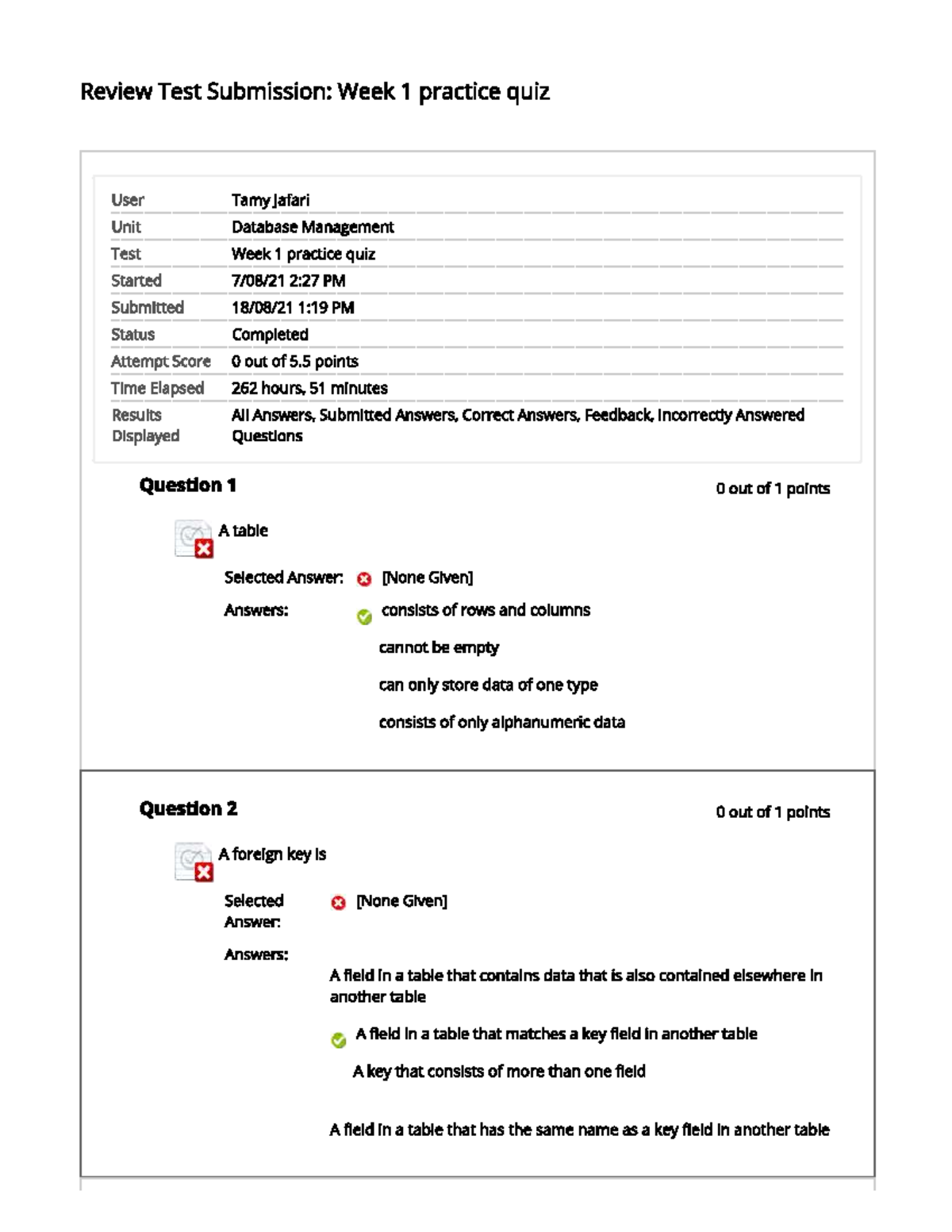 Queez 1 - IFB105 - IFB105 - Studocu