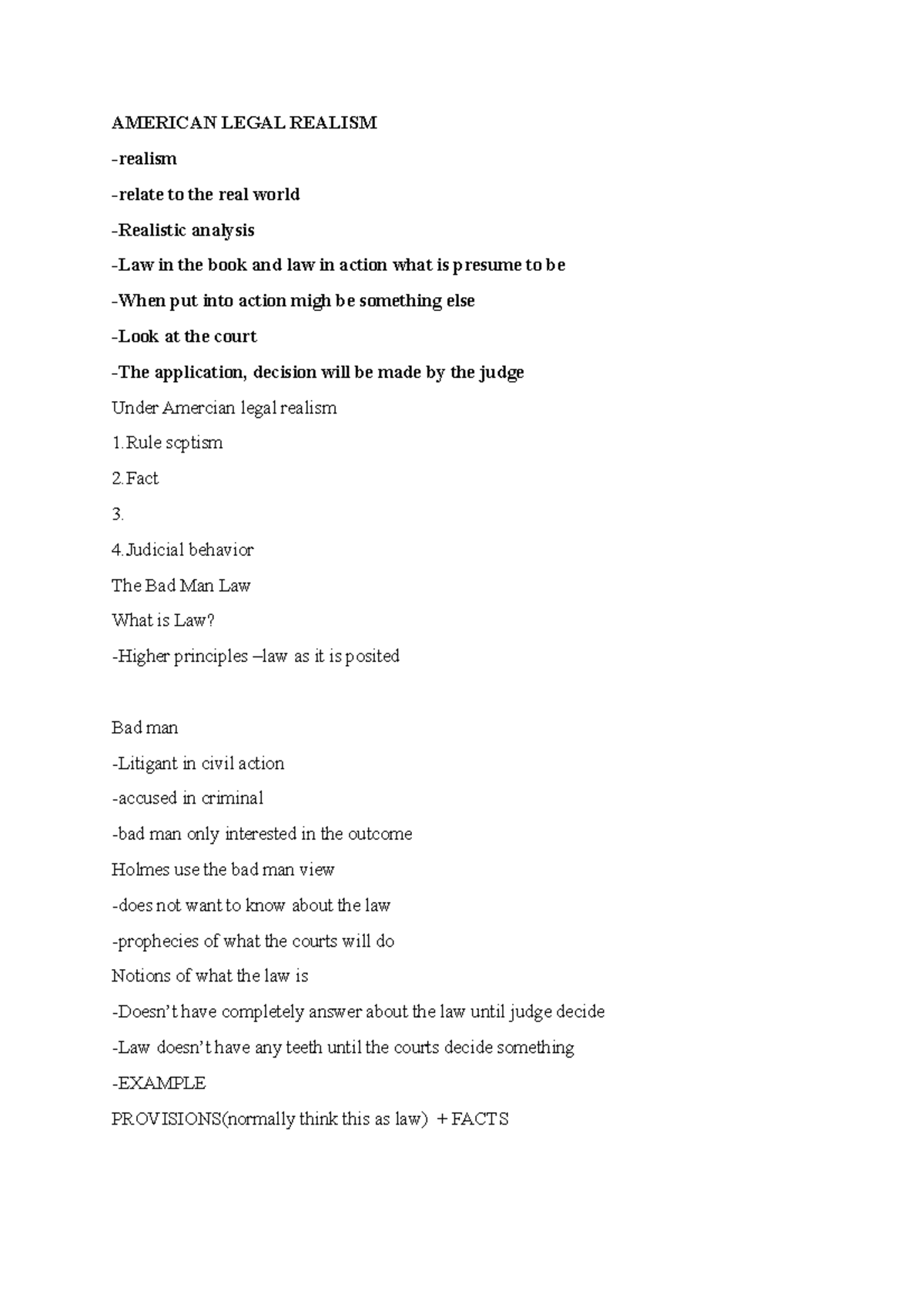 American Legal Realism - AMERICAN LEGAL REALISM -realism -relate to the ...