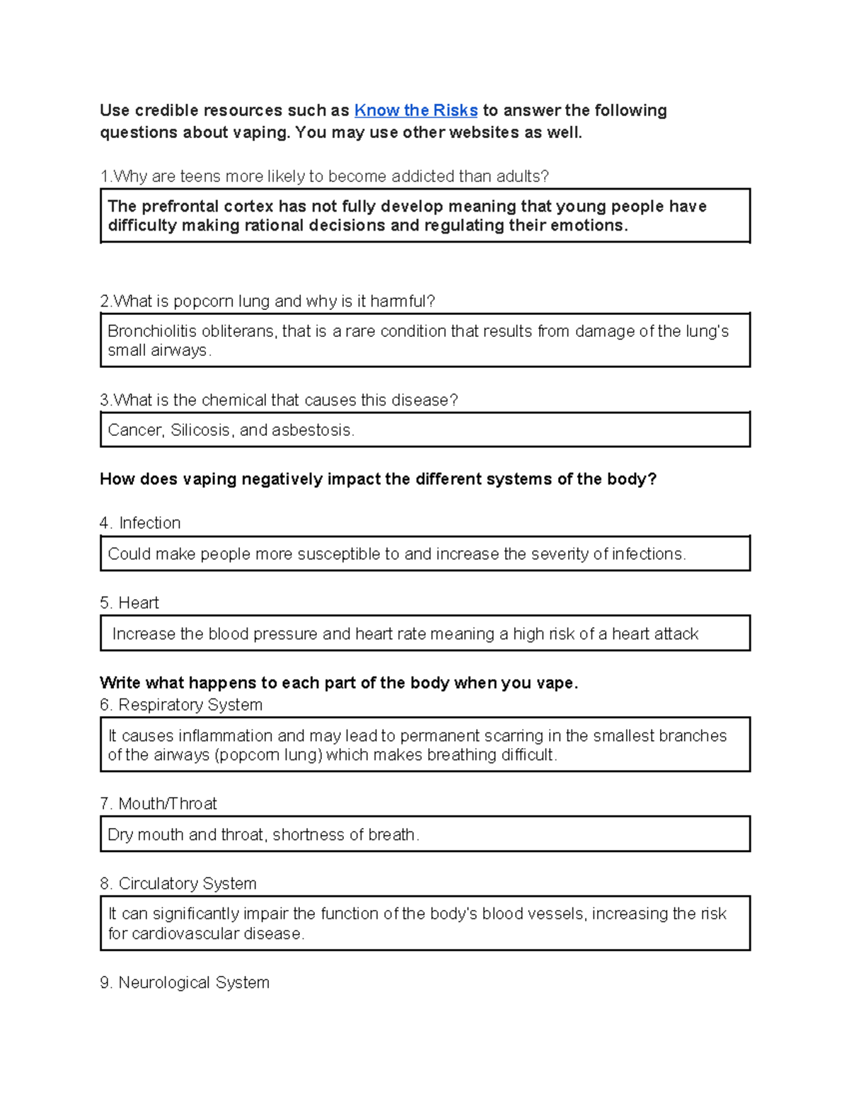 Copy of [Template] Vaping Webquest; Still Blowing Smoke - Use credible ...