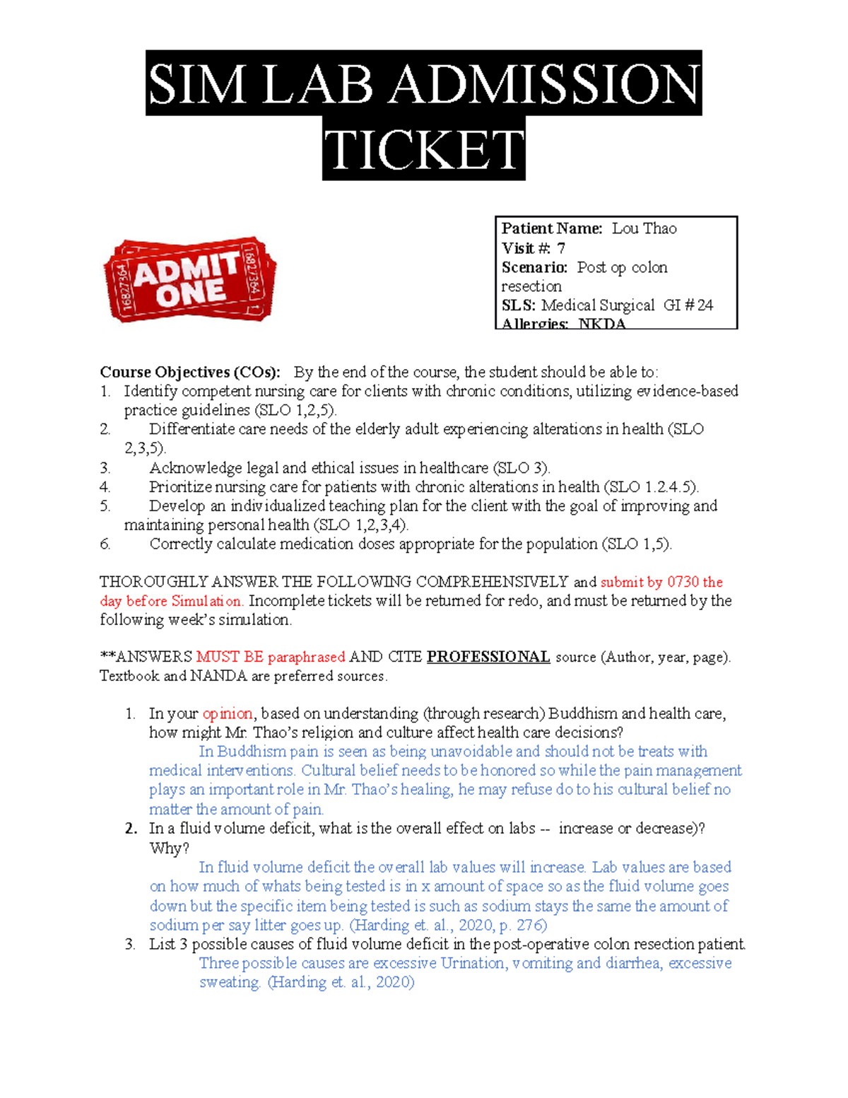 (SU21) Thao Ticket - TICKET Course Objectives (COs): By the end of the ...