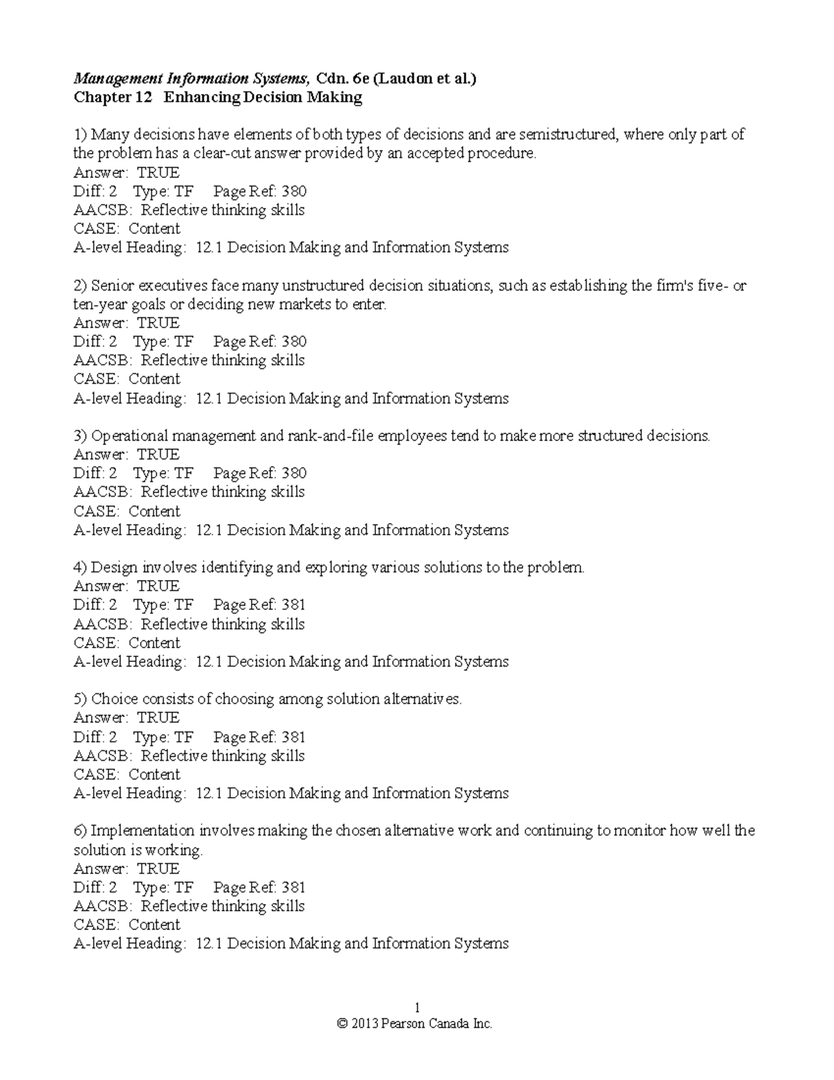 Laudon mis 6ce ch12 - Management Information Systems, Cdn. 6e (Laudon ...
