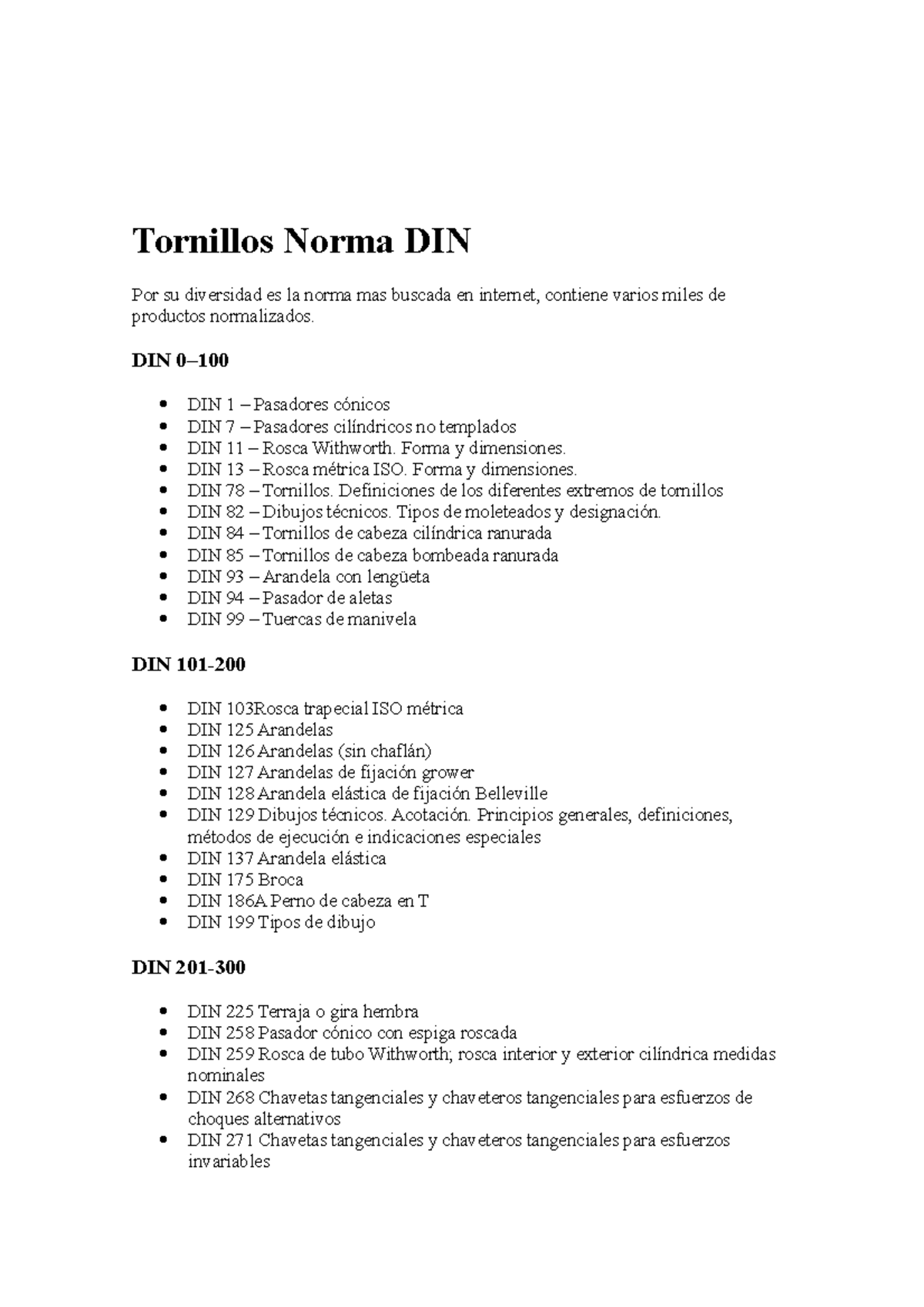 Tornillos Norma DIN - rt erg rg rvbd tg ght r th tgtrh trth h rth rth ...