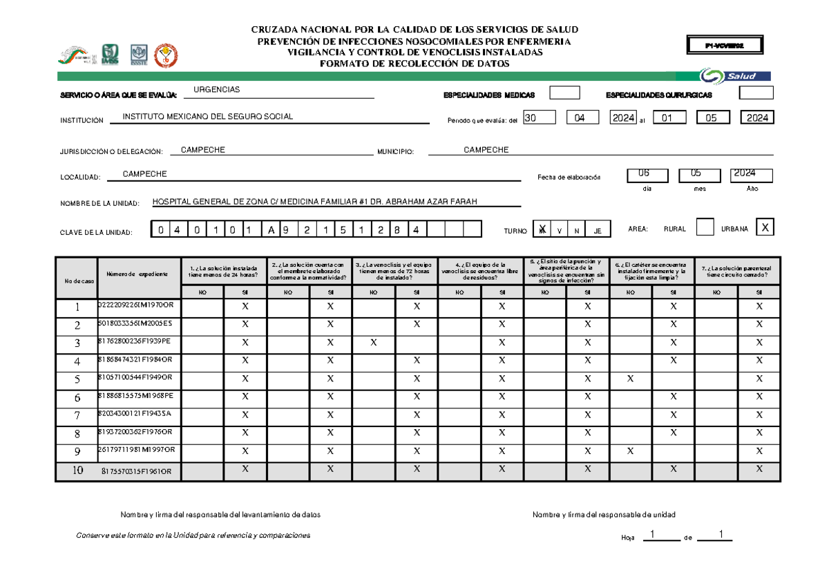 Venoclisis - HOSPITAL GENERAL DE ZONA C/ MEDICINA FAMILIAR #1 DR ...