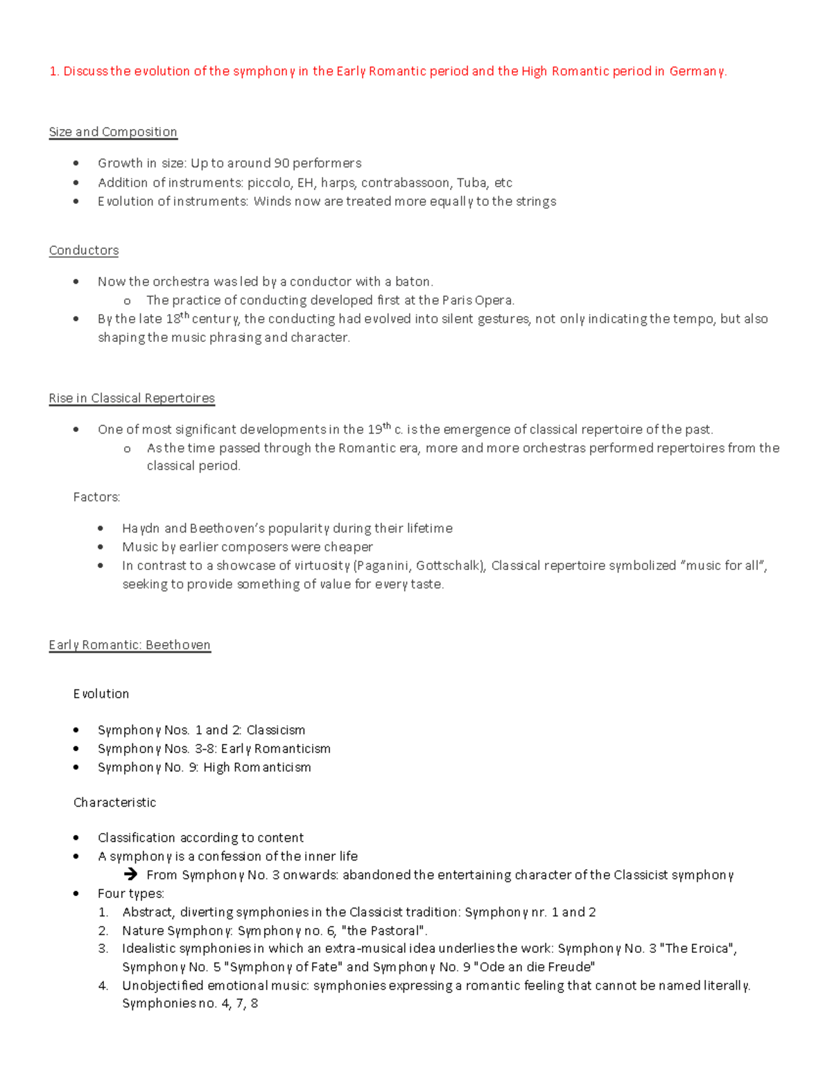 Module 4 - Exam - Discuss the evolution of the symphony in the Early ...