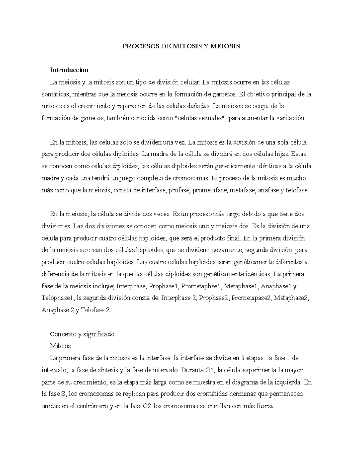 Procesos DE Mitosis Y Meiosis FFGGF - constitución - Studocu