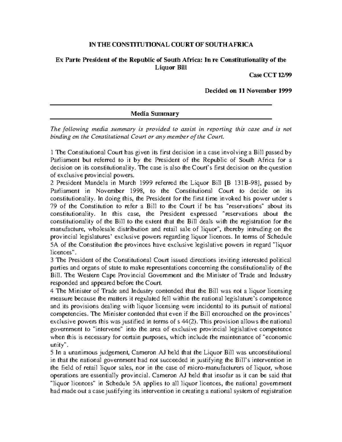 15media - Constitutional law and its cases - IN THE CONSTITUTIONAL ...