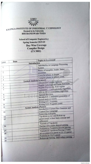 Computer Network Lab 04 - Compiler Design - KIIT University - Studocu