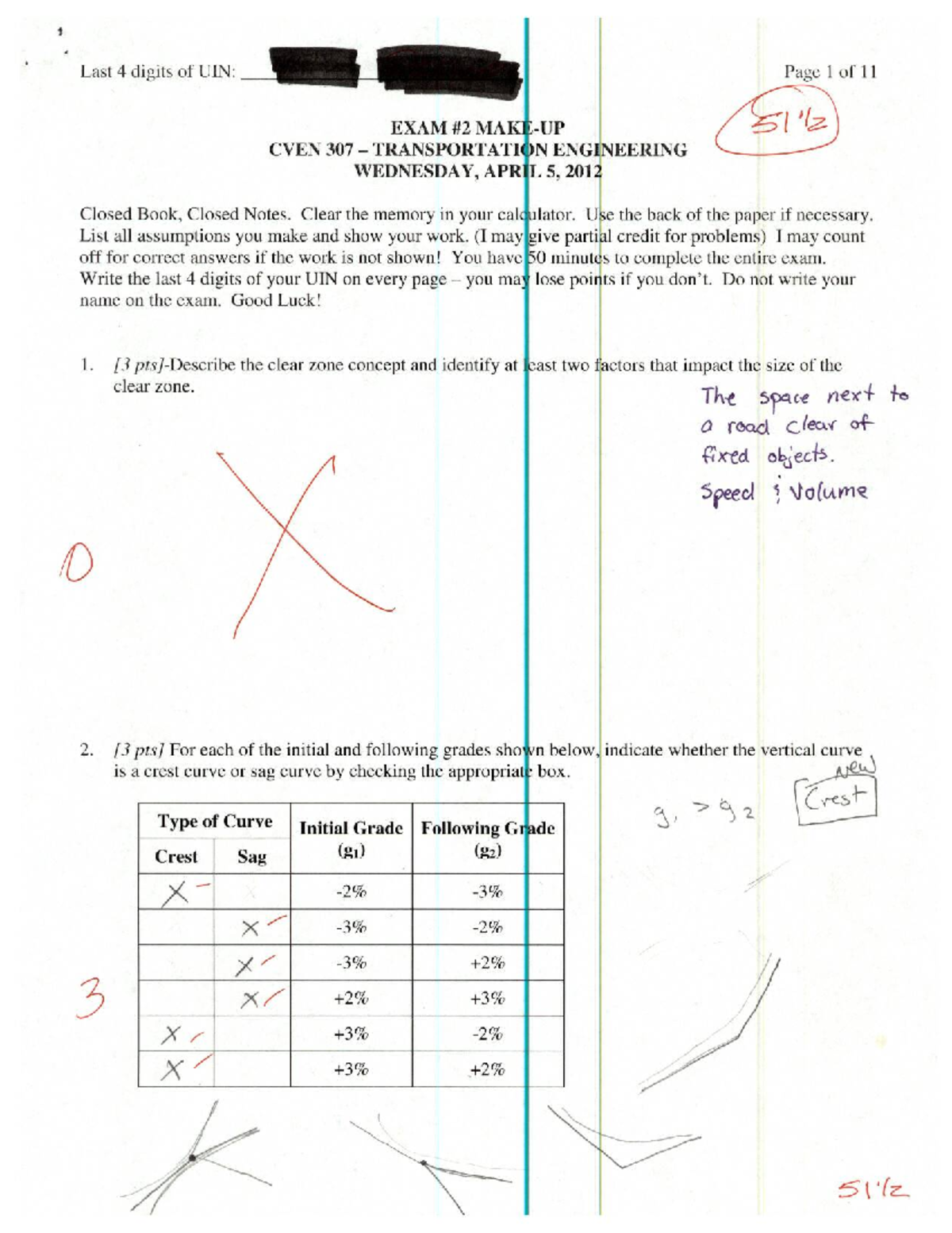 CVEN 307 Spring 2012 EXAM 2 Hawkins NA NA 51 MATH 311 TAMU Studocu