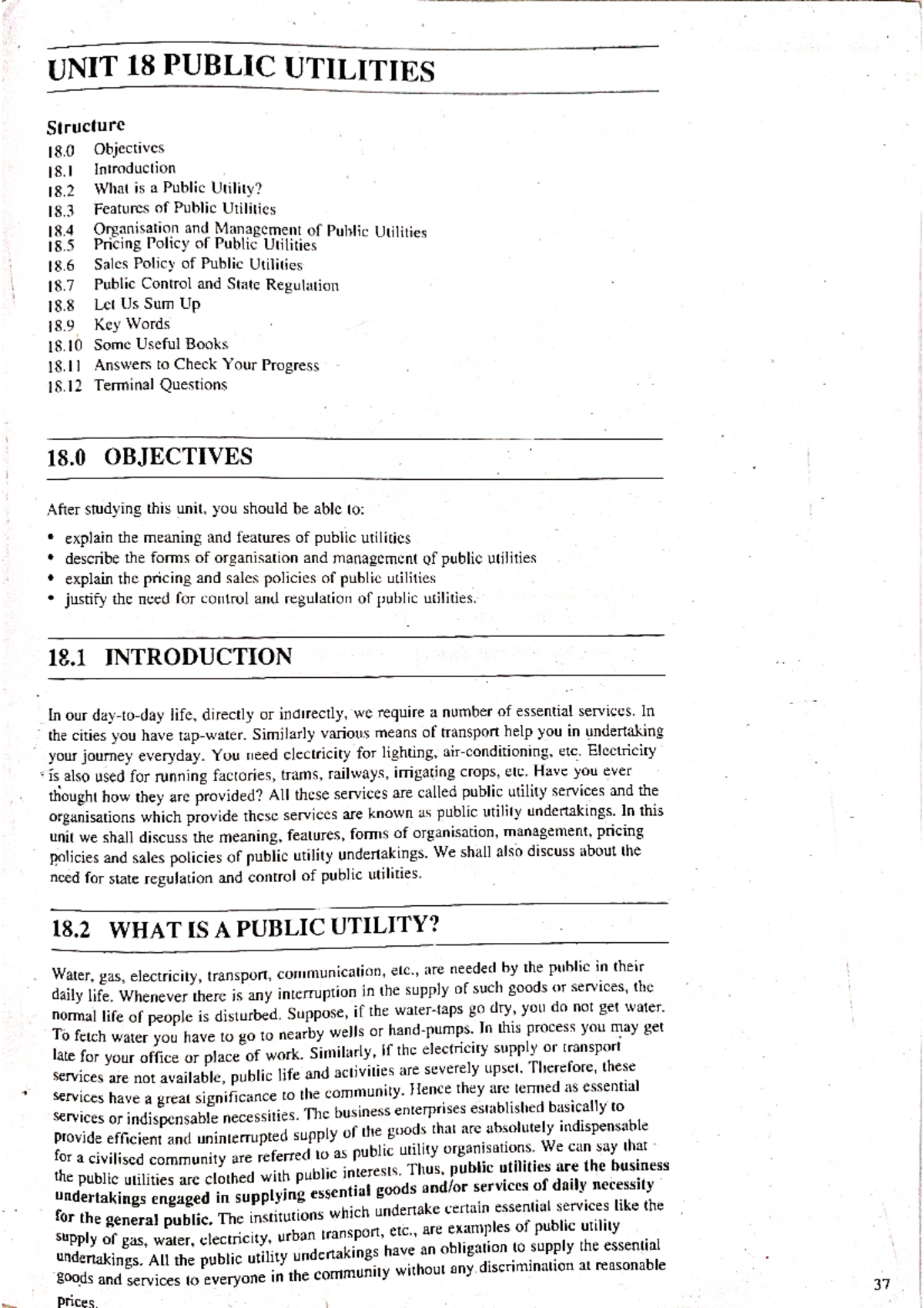 Public Utilities - complete notes - B Com Accounting and Finance - Studocu