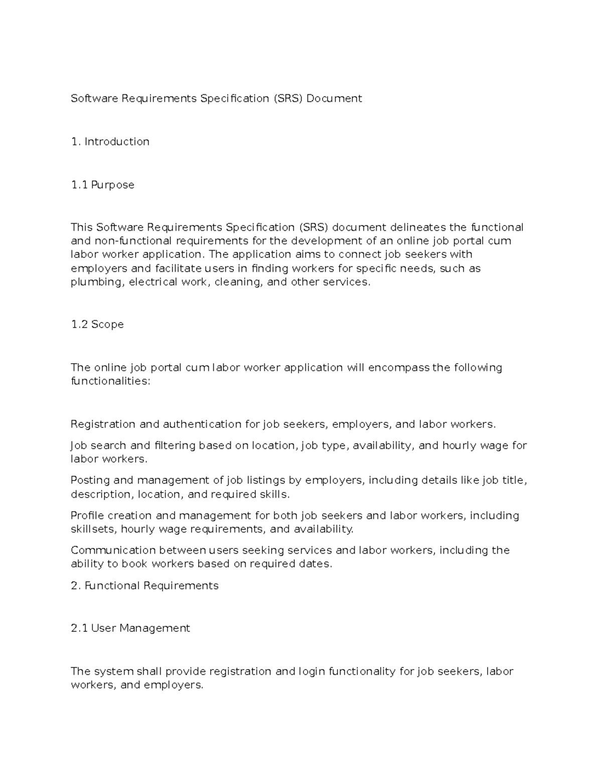 Ref - later - Software Requirements Specification (SRS) Document ...