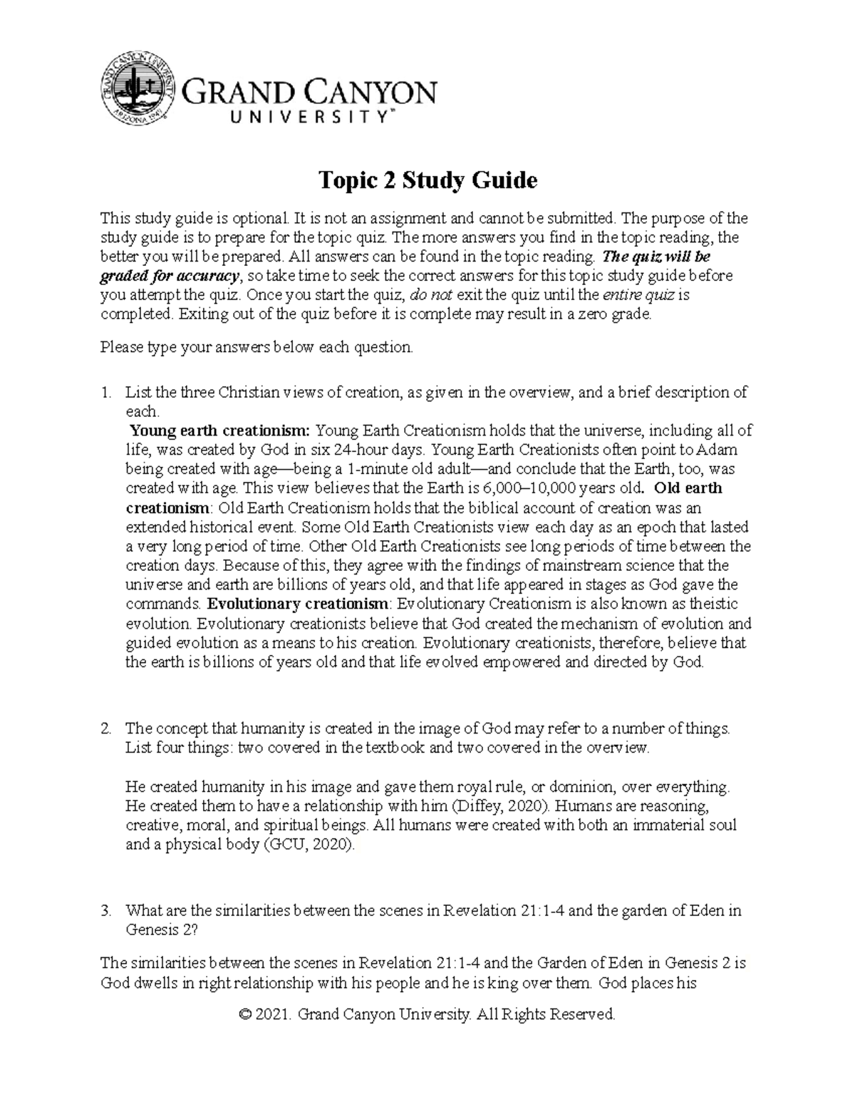 CWV 101 301 RS T2Study Guide Online - Topic 2 Study Guide This study ...