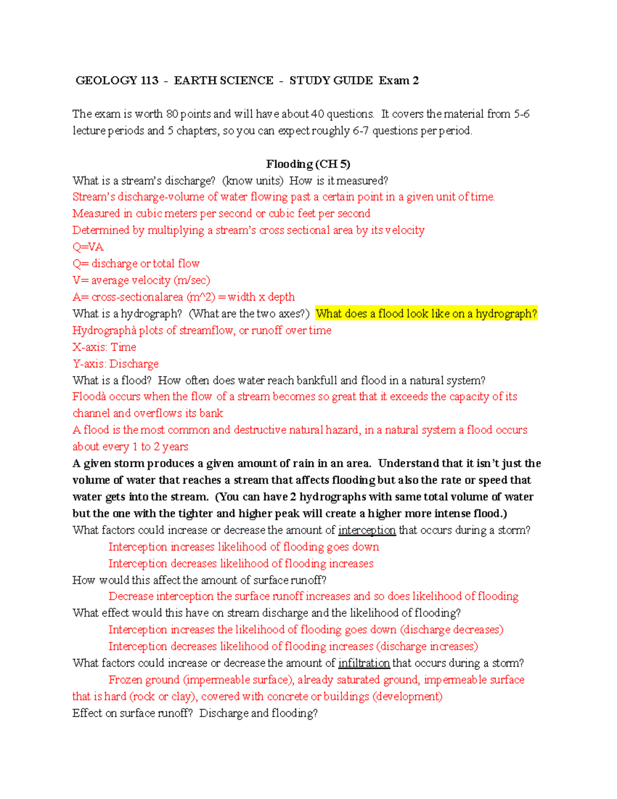 Copy of final exam - prof.man - GEOLOGY 113 - EARTH SCIENCE - STUDY ...