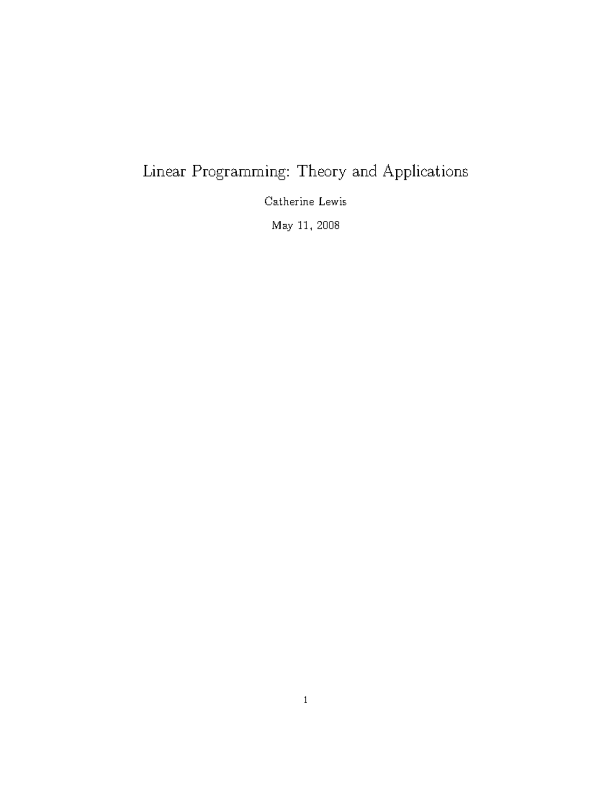 Stephen Odhiambo-linear programming notes - Linear Programming: Theory ...