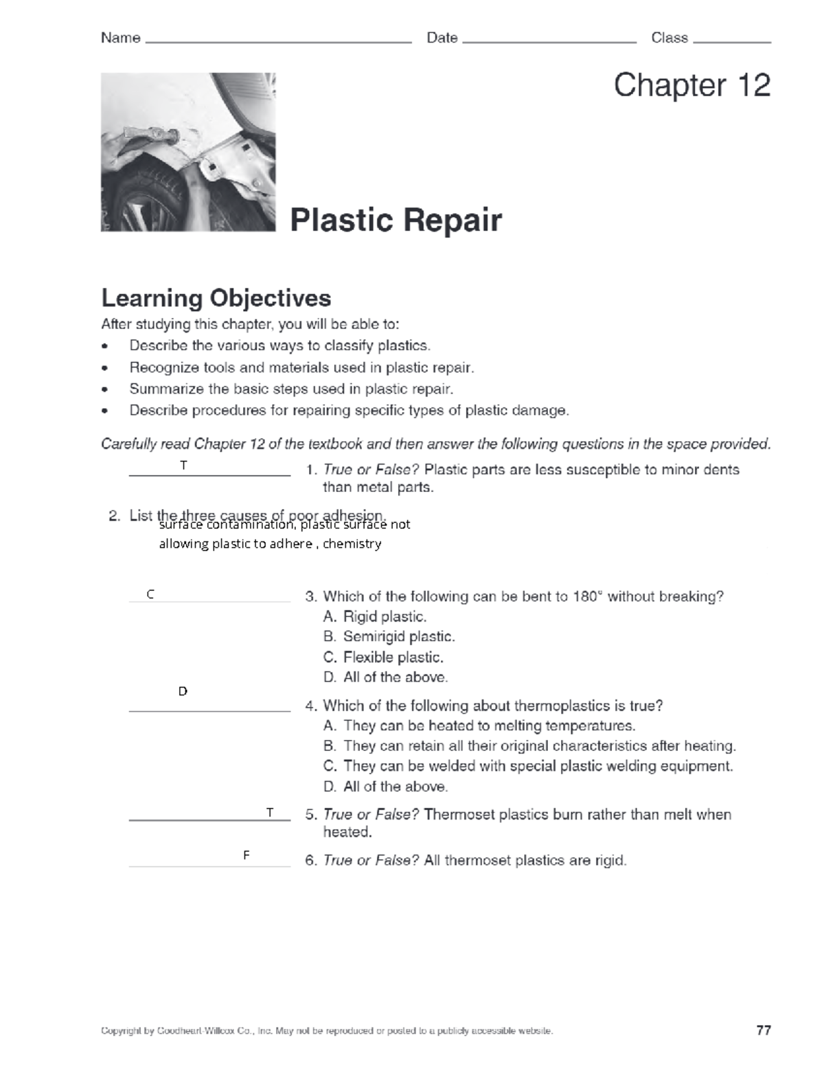 Chapter 12 Plastic Repair - Attachment PDF Neftali Romero Sanchez ...