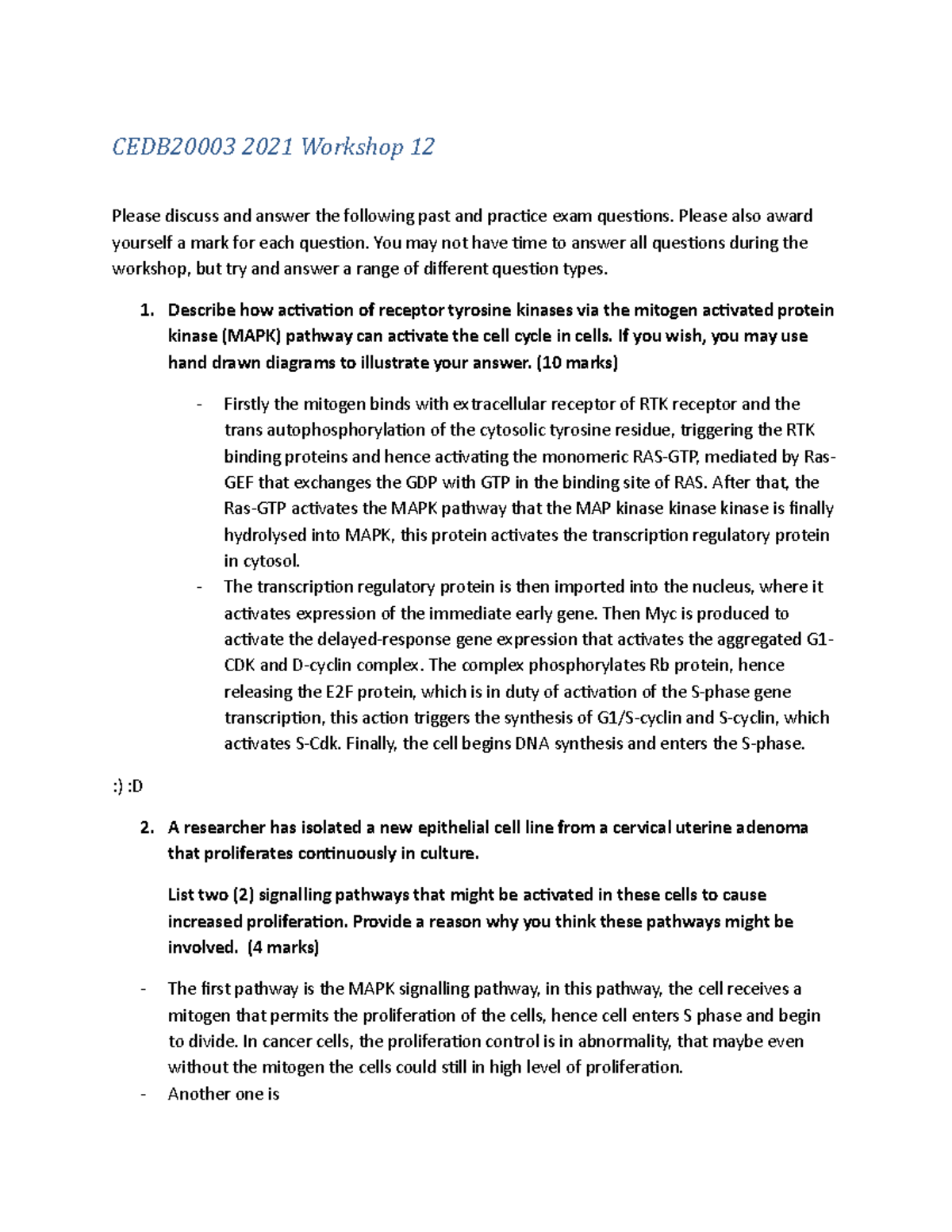 CEDB2000 3 practical 12 - CEDB20003 2021 Workshop 12 Please discuss and ...