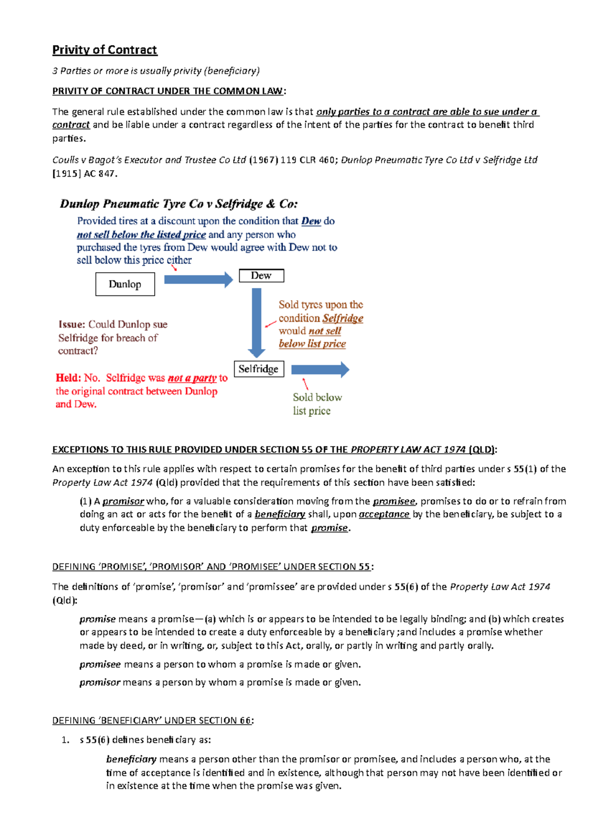 Week 8 - Privity of Contract:Capacity:Formalities - Privity of Contract ...