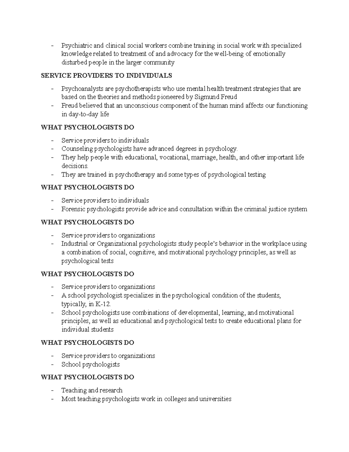 PSY 101 Notes 2 - What is psychology and the foundations of psychology ...