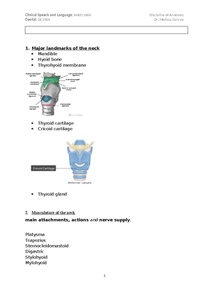 MDU11006 Anatomy Spotter Prep sheet (1) - ANATOMY PRACTICAL EXAM NOTICE Anatomy Practical Exam ...