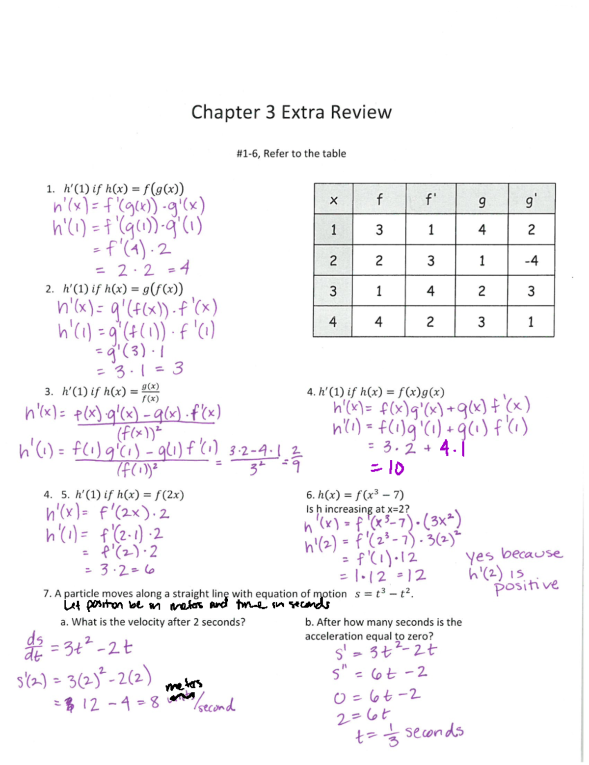 3.10 review key - kristin buys - 4 1 10 Let position be in metersand ...