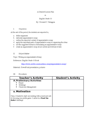 Detailed - Lesson-PLAN Reference-LIST-IN-APA - DOMINICAN COLLEGE OF ...