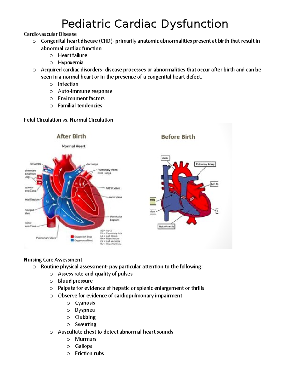Pediatric Cardiac Dysfunction - Pediatric Cardiac Dysfunction ...